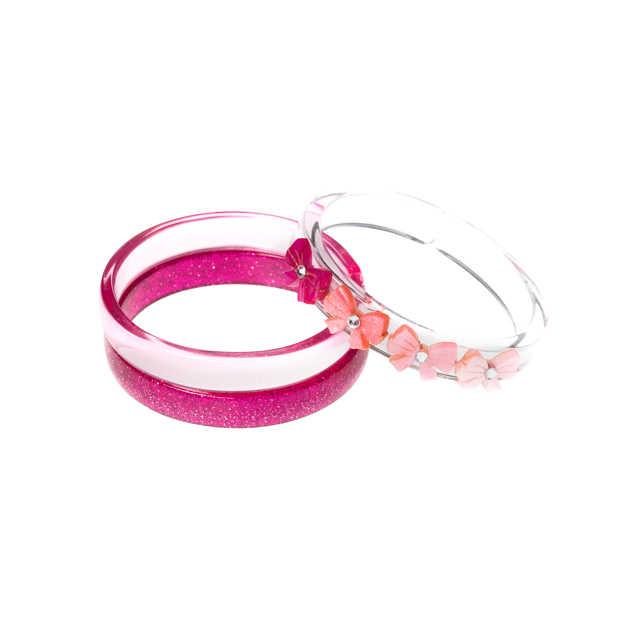 Bangle Set - Red and Pink Bows – Pink Chicken