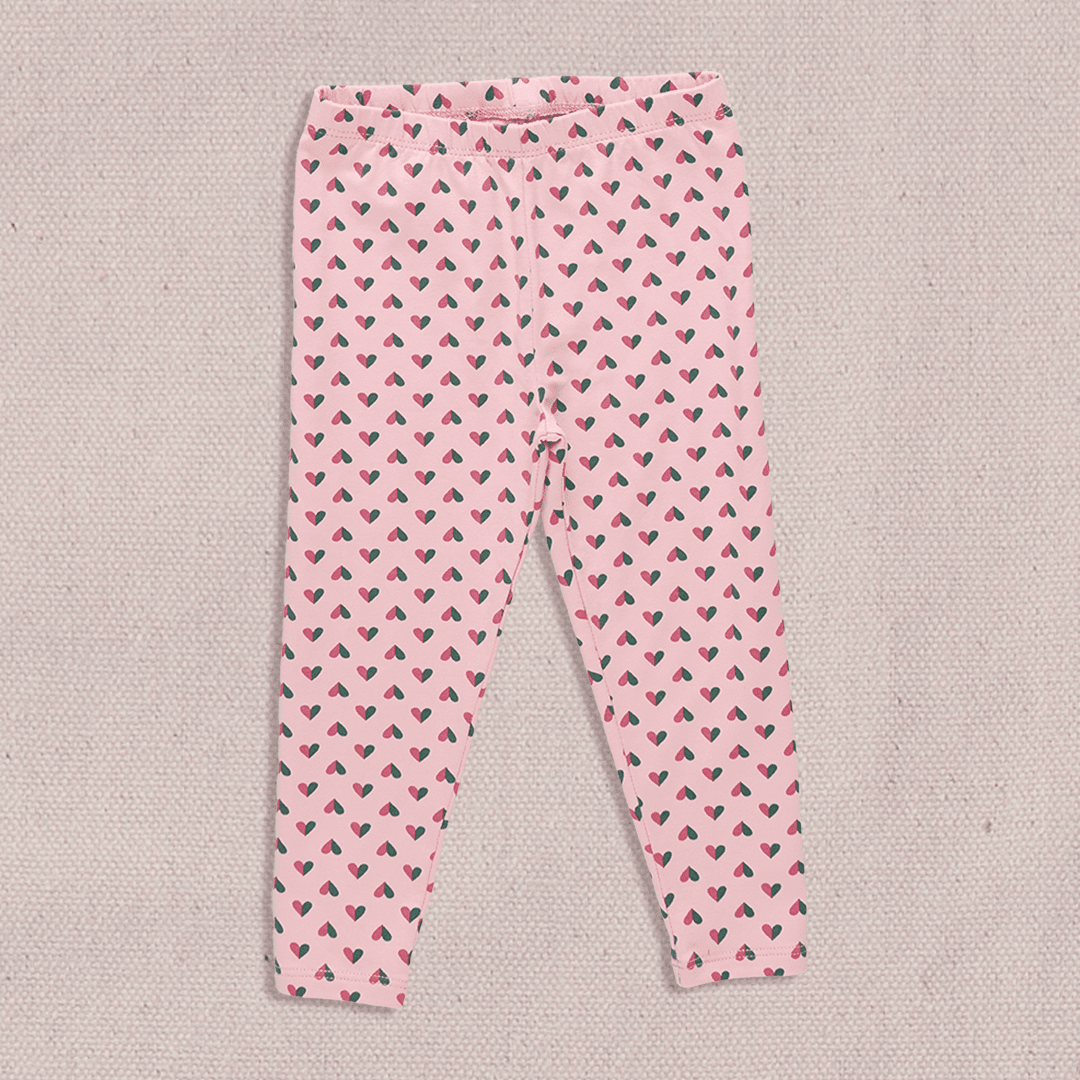 Cartwheel Legging - Pink Mini Half Hearts – Pink Chicken