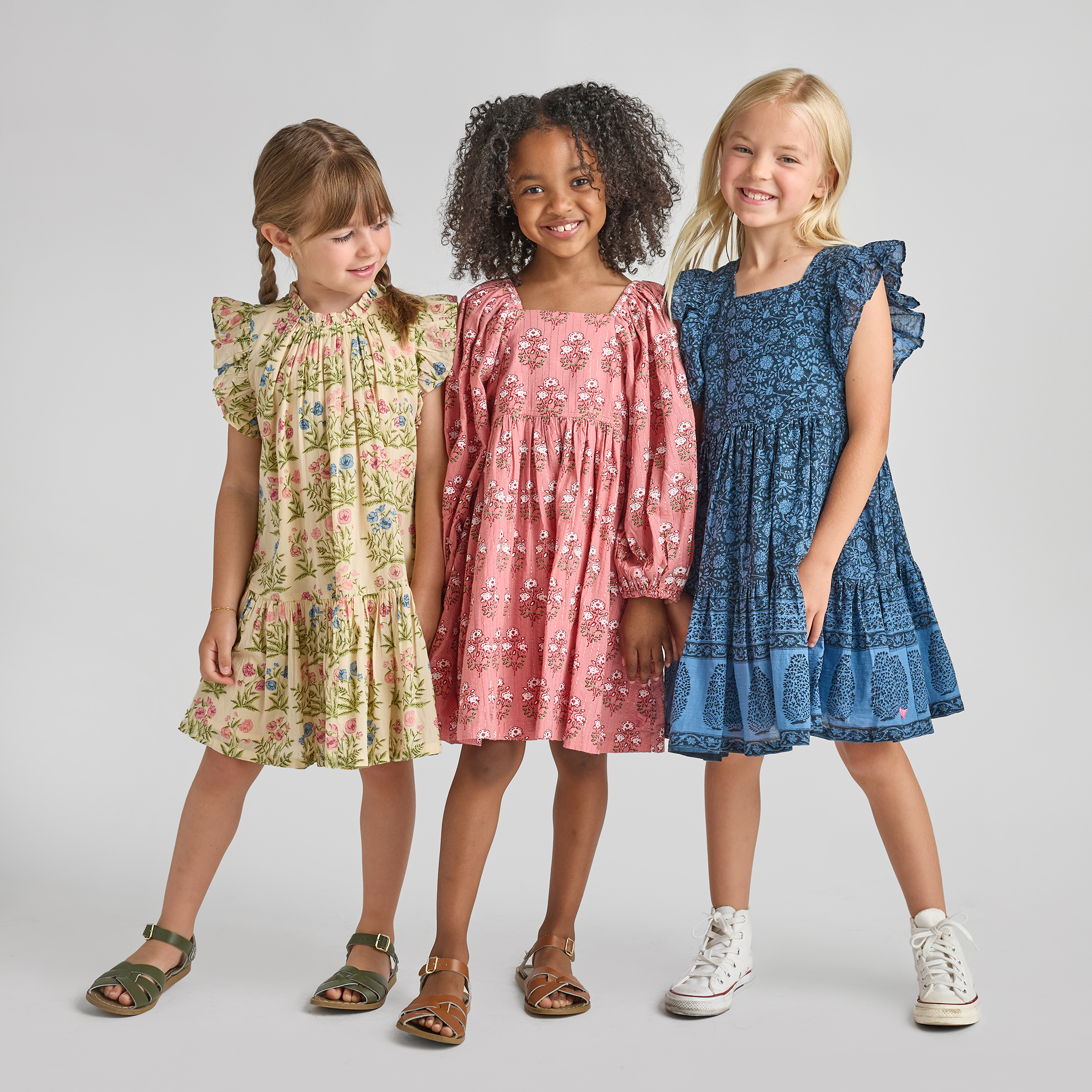 Girls Mary Barrett Dress - Pink Strawflower – Pink Chicken