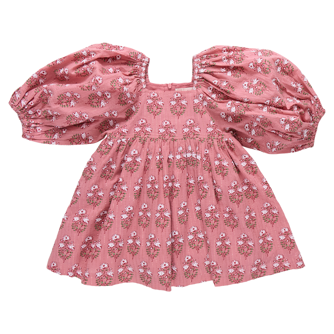 Girls Mary Barrett Dress - Pink Strawflower – Pink Chicken