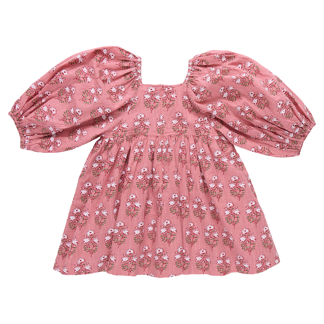 Girls Mary Barrett Dress - Pink Strawflower – Pink Chicken