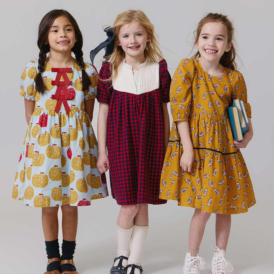 Girls Imogen Dress - Red Blue Check – Pink Chicken
