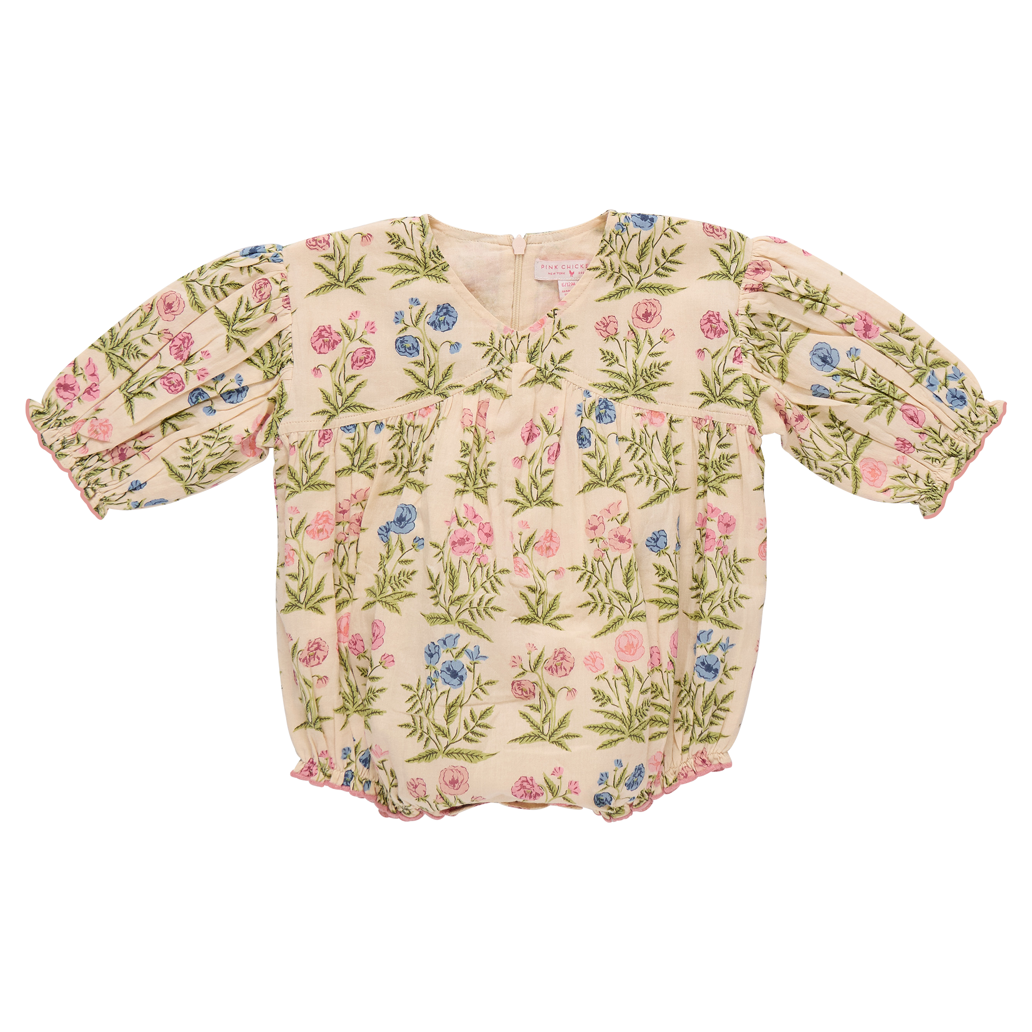 Baby Girls Wynne Bubble - Leafy Floral – Pink Chicken