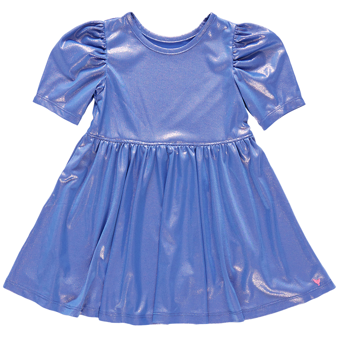 Girls Lame Laurie Dress - Blue – Pink Chicken