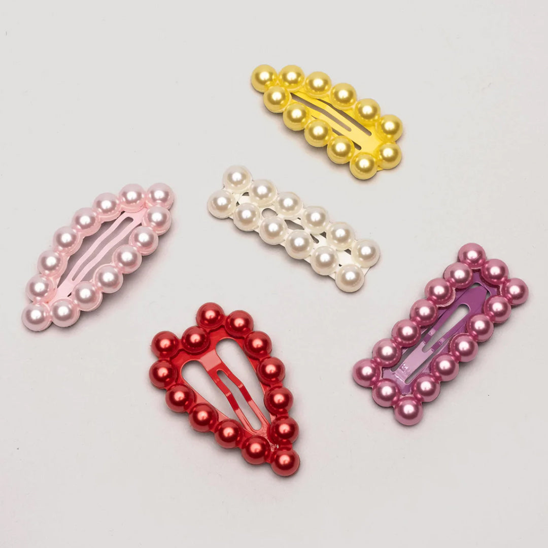 Chit Chat Pearl Snap Clips – Pink Chicken