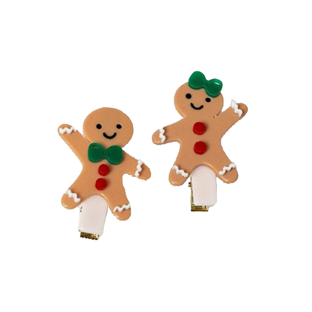 Gingerbread Holiday Clip Set – Pink Chicken
